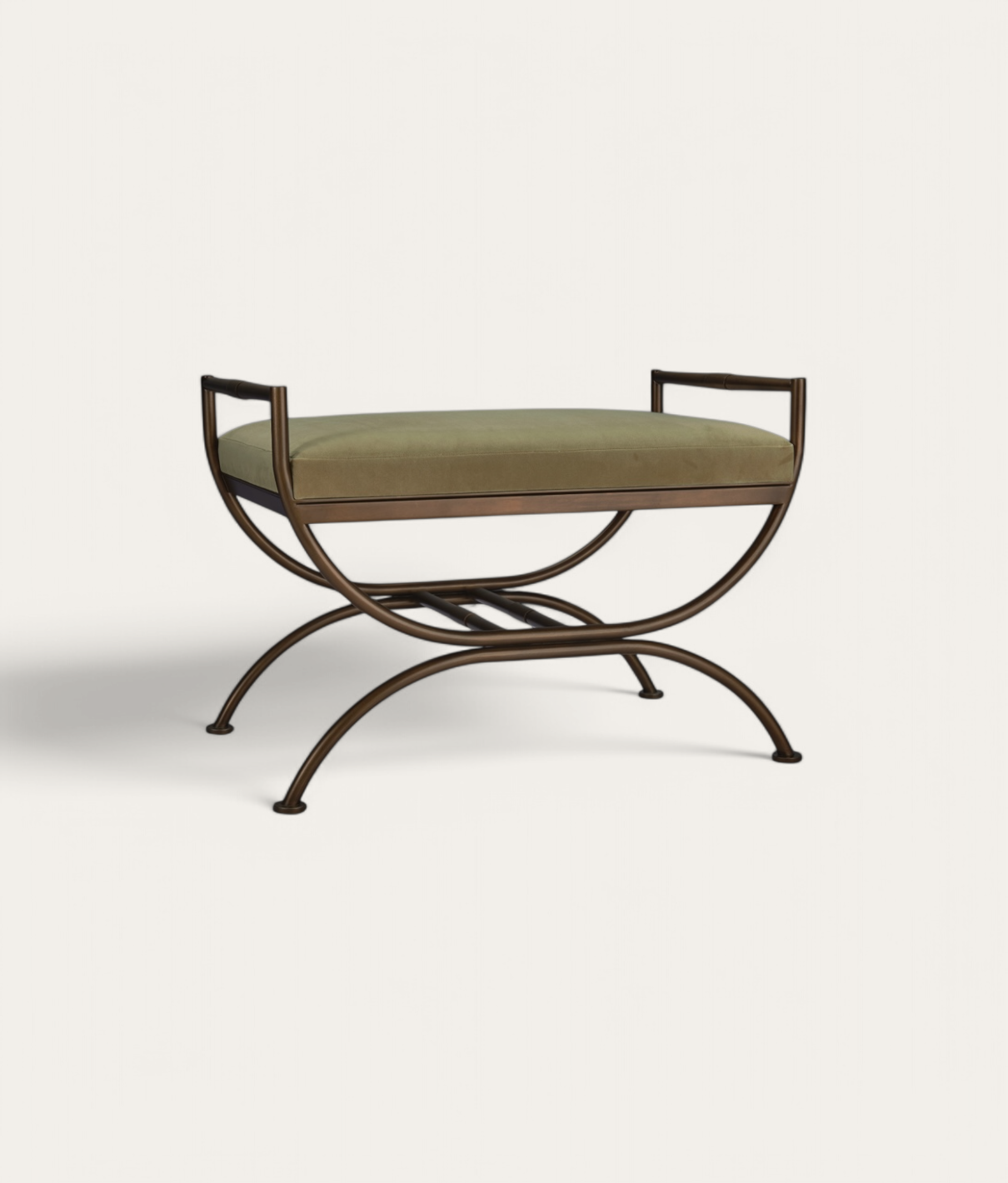 Ainsley Stool - Bronze - Military – Laura Hammett Living