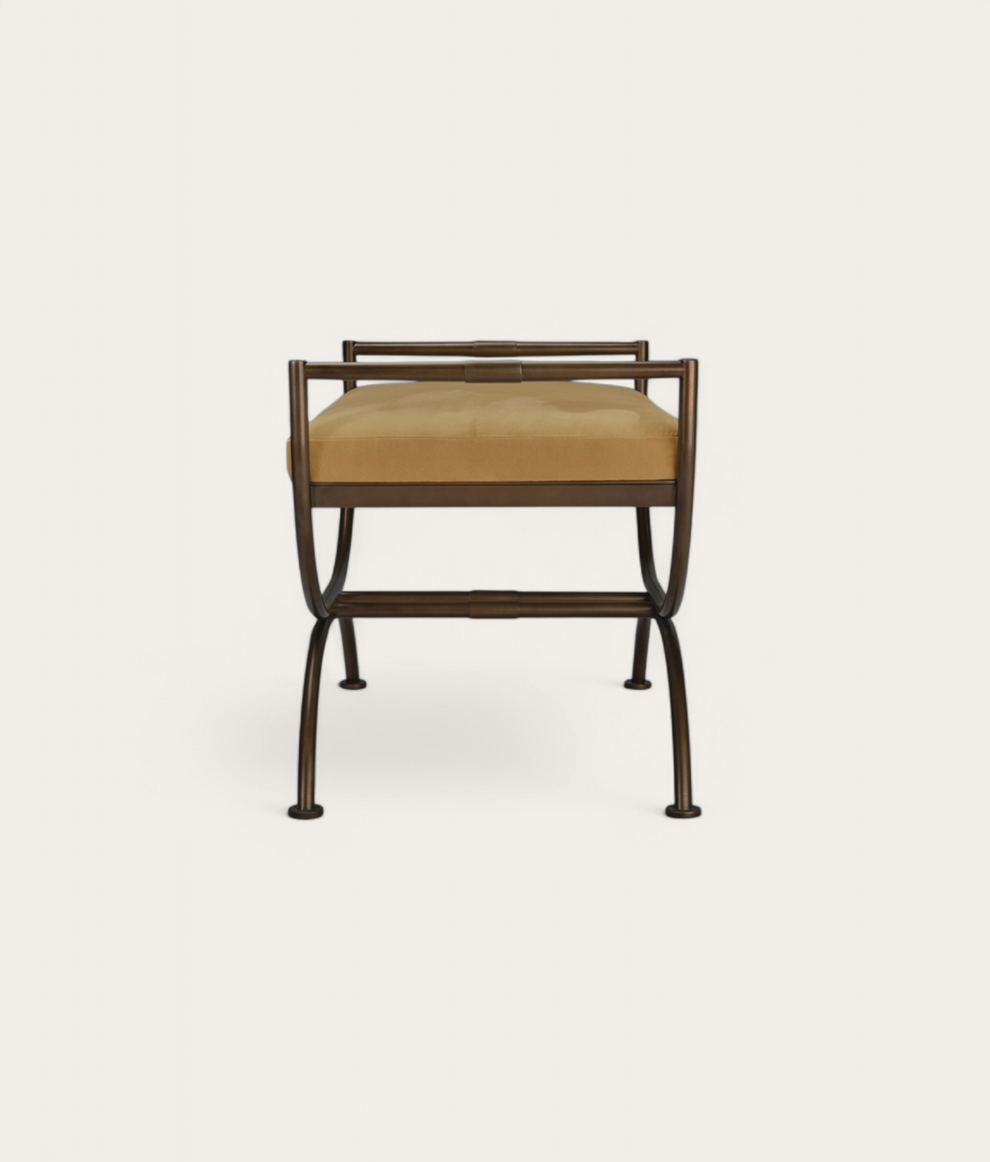 Ainsley Stool - Bronze - Umber – Laura Hammett Living
