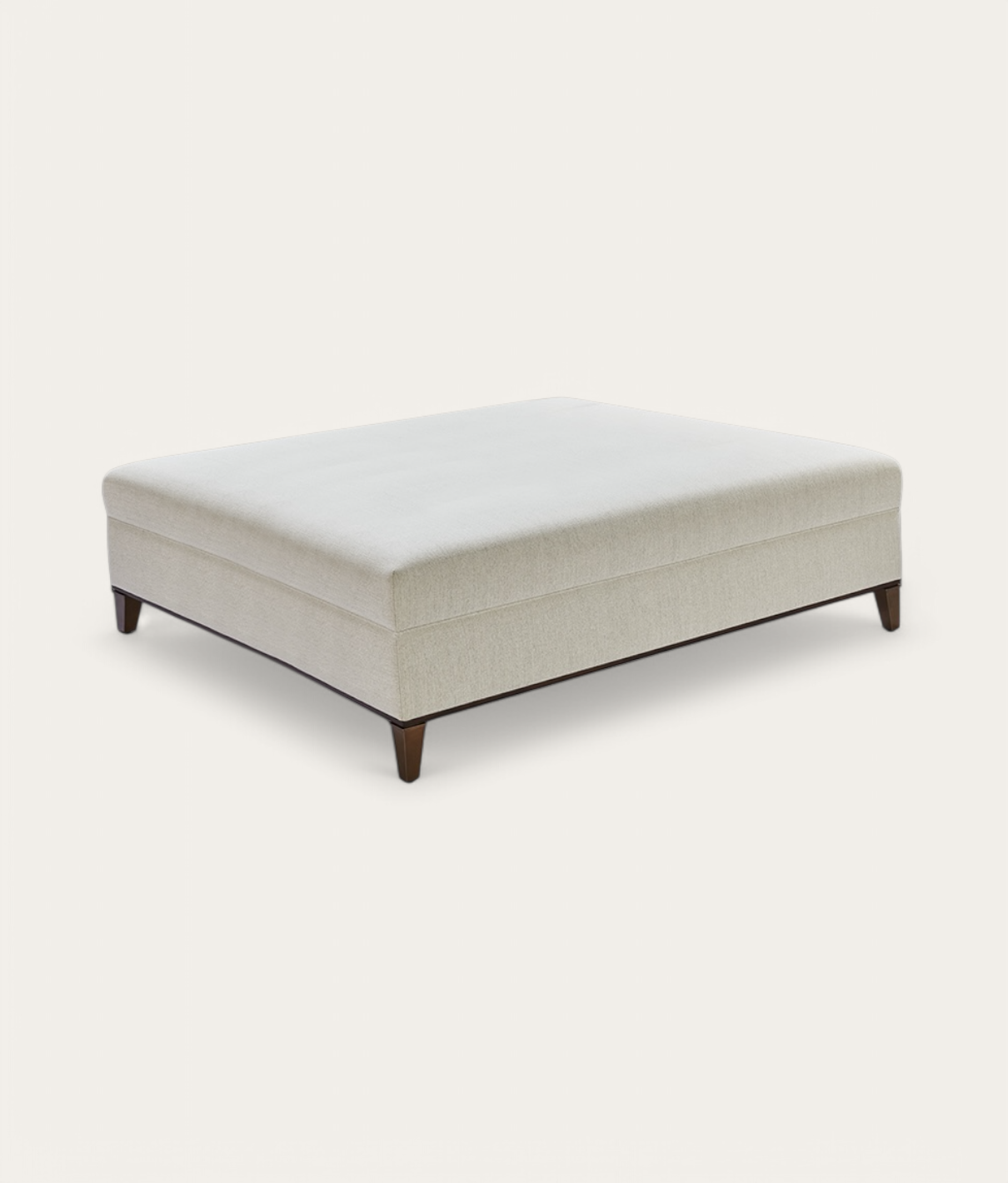 Durham Ottoman - Ivory – Laura Hammett Living