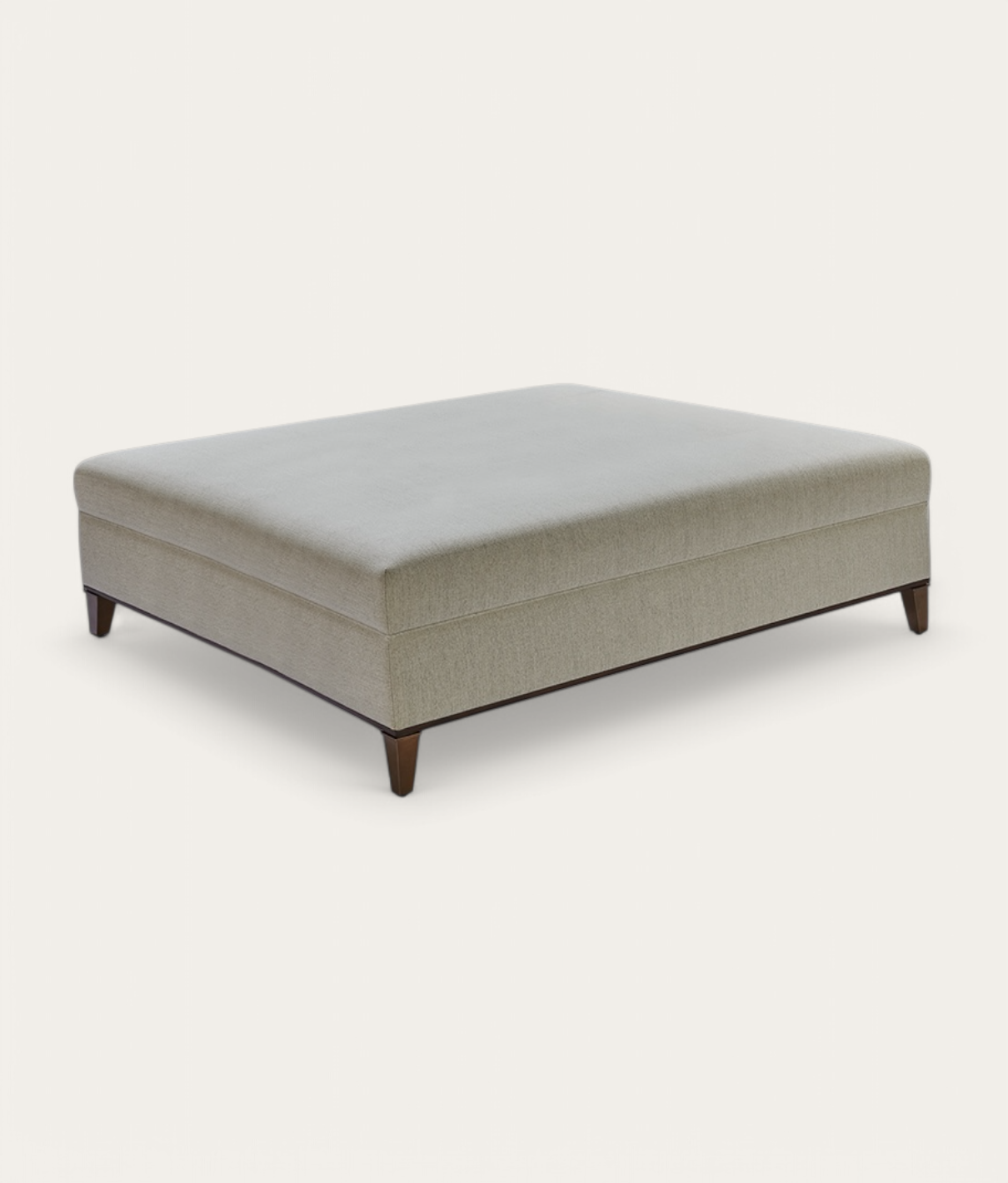 Durham Ottoman - Linen – Laura Hammett Living