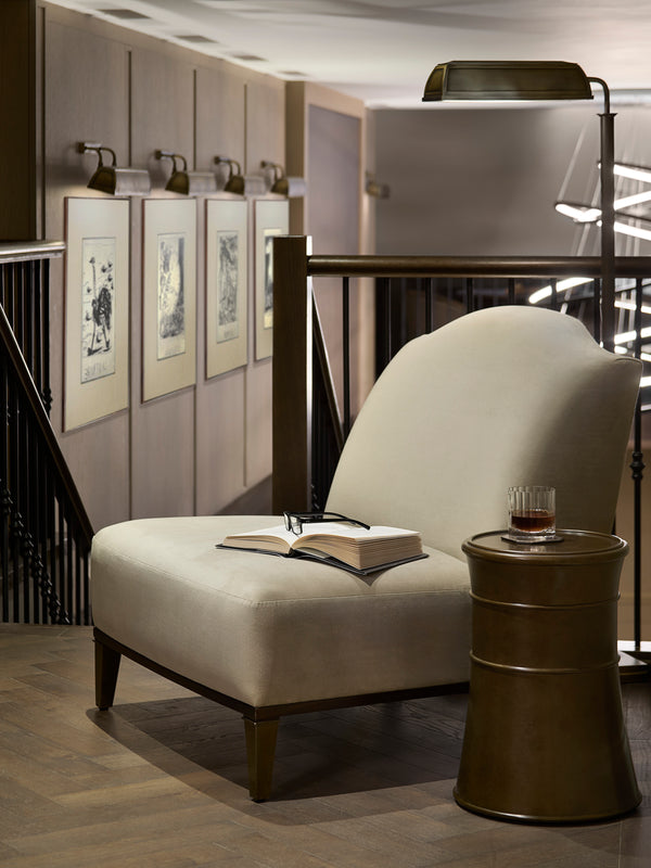 Laura Hammett Living - Milton Luxury Slipper Chair in Dark Moss