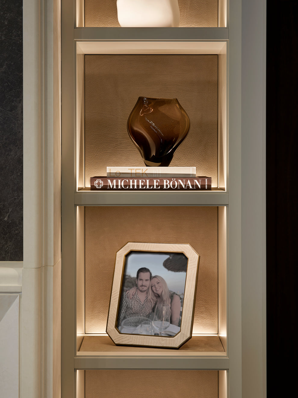 Elemental Luxury Photo Frame, Large - Ivory - Laura Hammett Luxury ...
