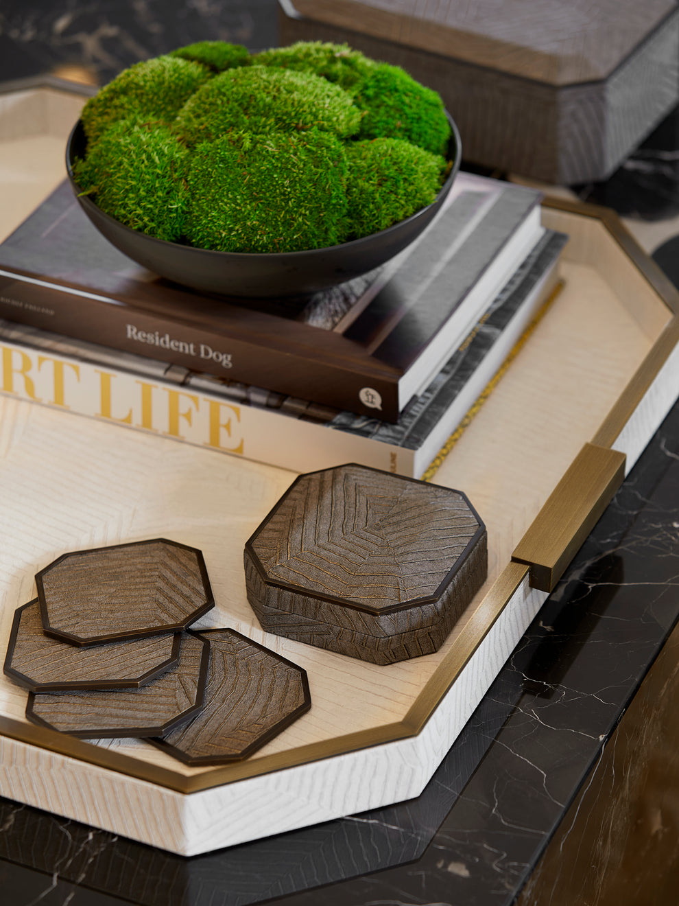Luxury Elemental Square Tray - Ivory - Laura Hammett Luxury Homewares ...