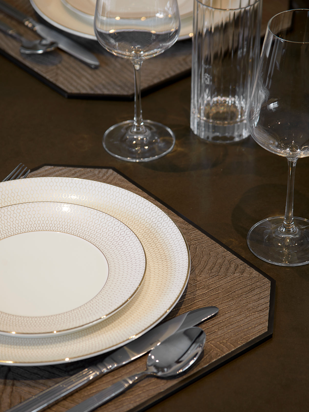 Elemental Luxury Placemats, set of 2 - Bronze - Laura Hammett Luxury ...