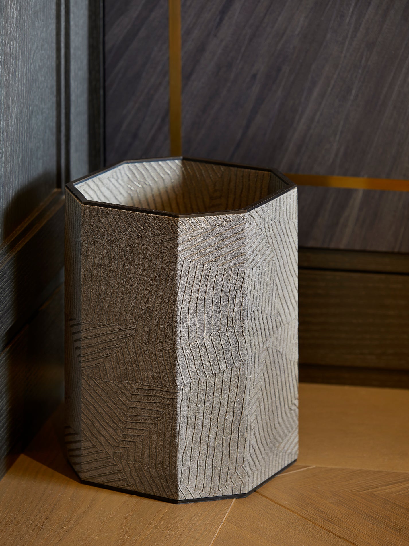 Elemental Waste Paper Bin - Bronze - Laura Hammett Luxury Homewares ...