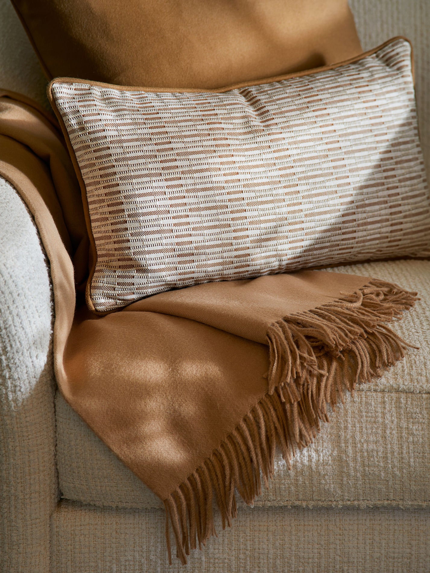 Bryant Alpaca Wool Throw Taupe - Laura Hammett Living Luxury Homewares