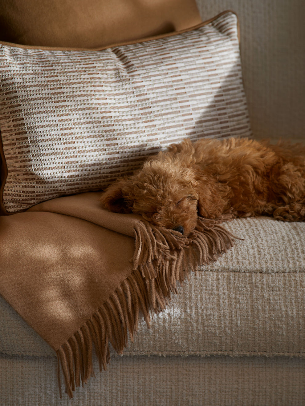 Bryant Alpaca Wool Throw Taupe - Laura Hammett Living Luxury Homewares
