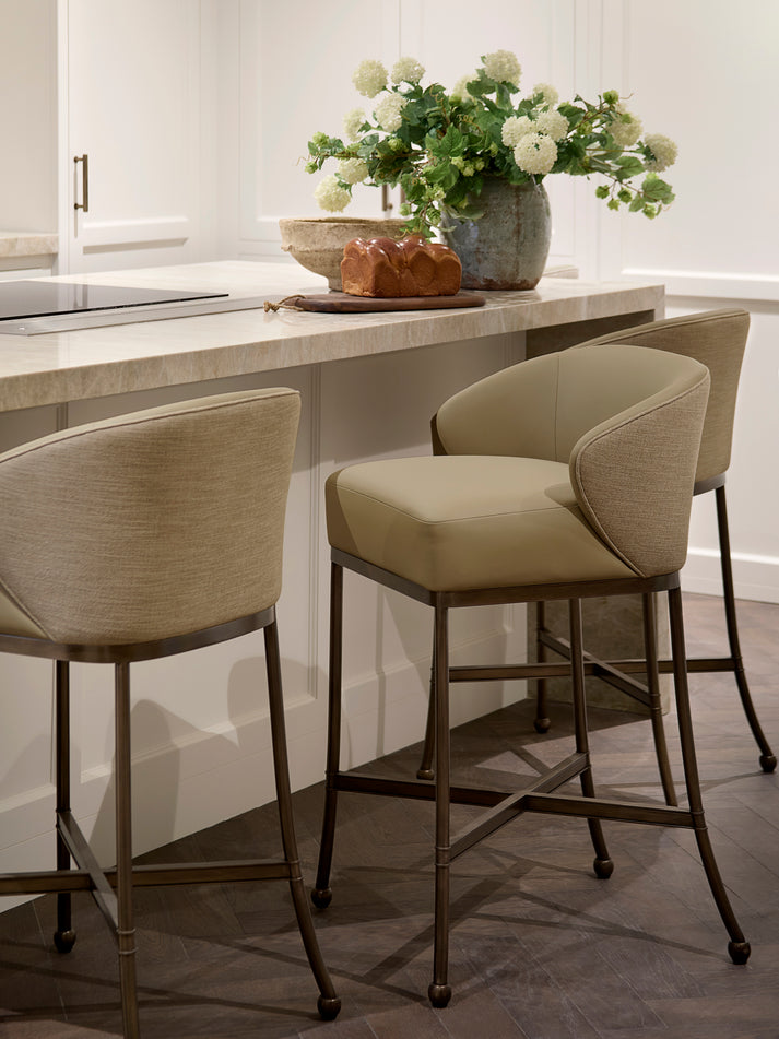 Hyde Bar Stool - Stone – Laura Hammett Living