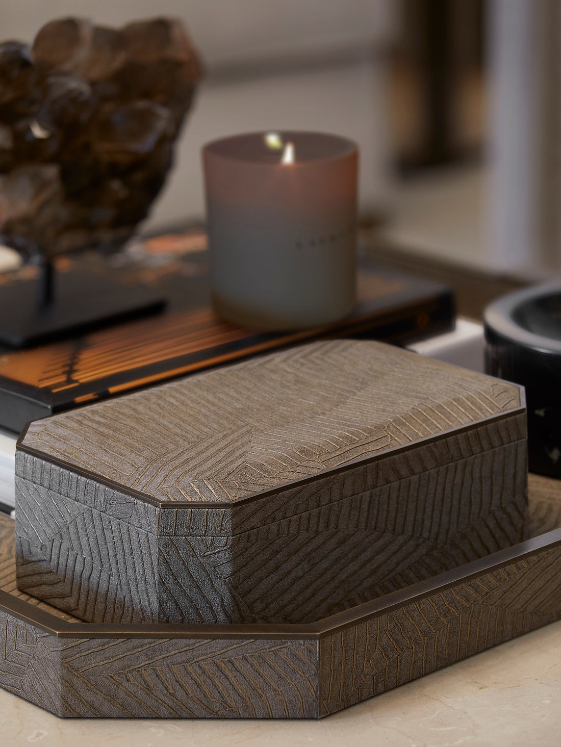 Elemental Media Box - Bronze - Laura Hammett Luxury Homewares & Gifts ...