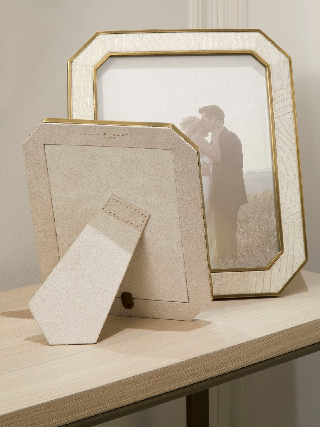 Elemental Luxury Photo Frame, Medium - Ivory - Laura Hammett Luxury ...