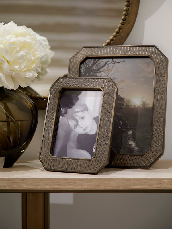 Elemental Luxury Photo Frame, Large - Bronze - Laura Hammett Luxury ...