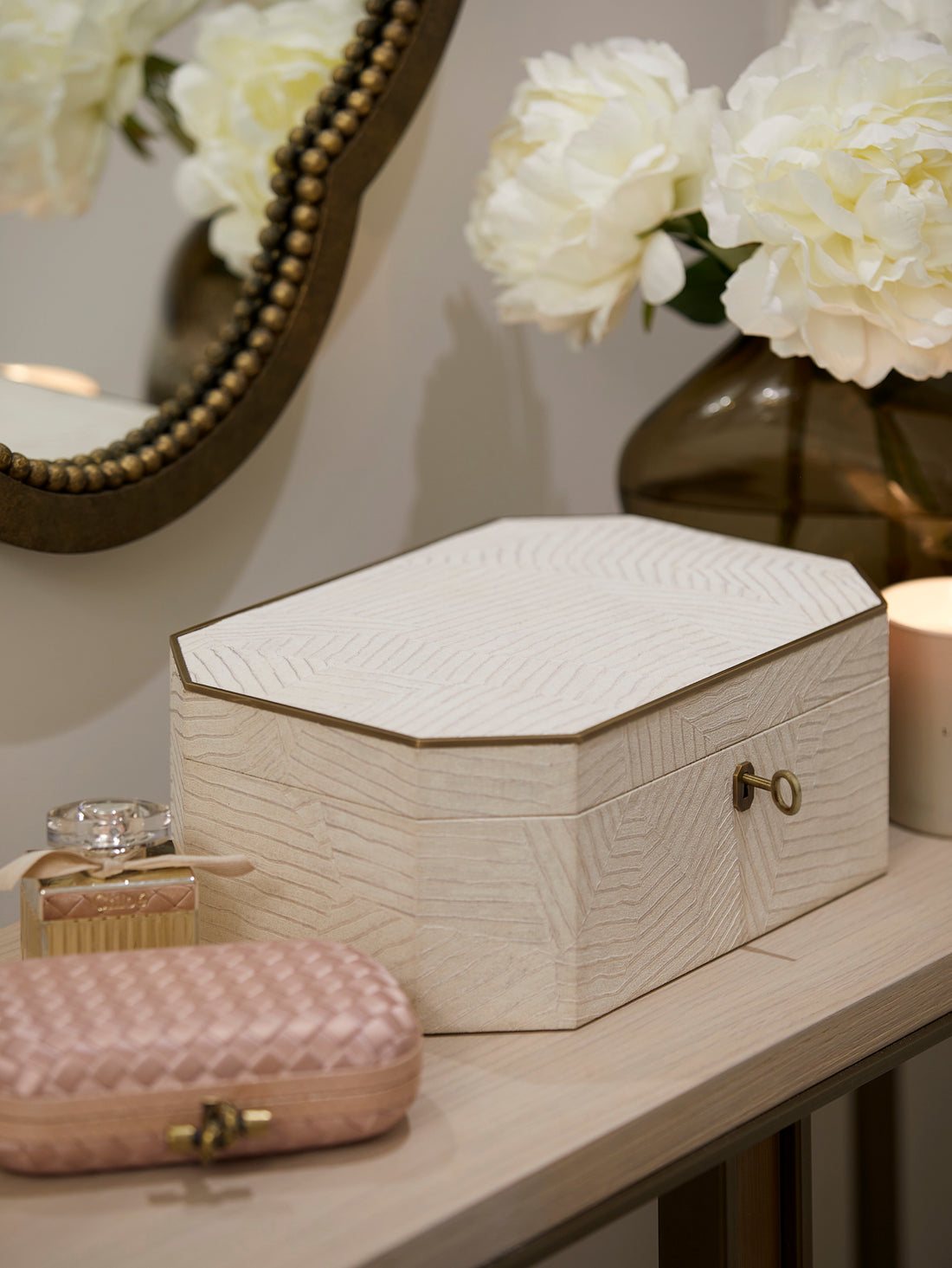 Elemental Luxury Jewellery Box Ivory - Laura Hammett Luxury Homewares ...