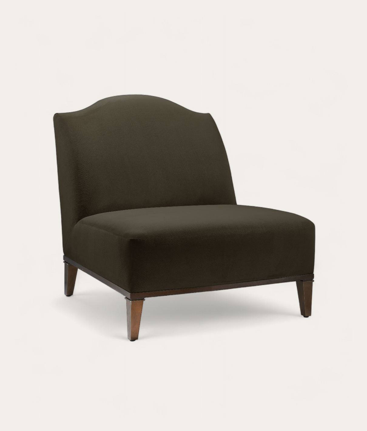 Laura Hammett Living - Milton Luxury Slipper Chair in Dark Moss