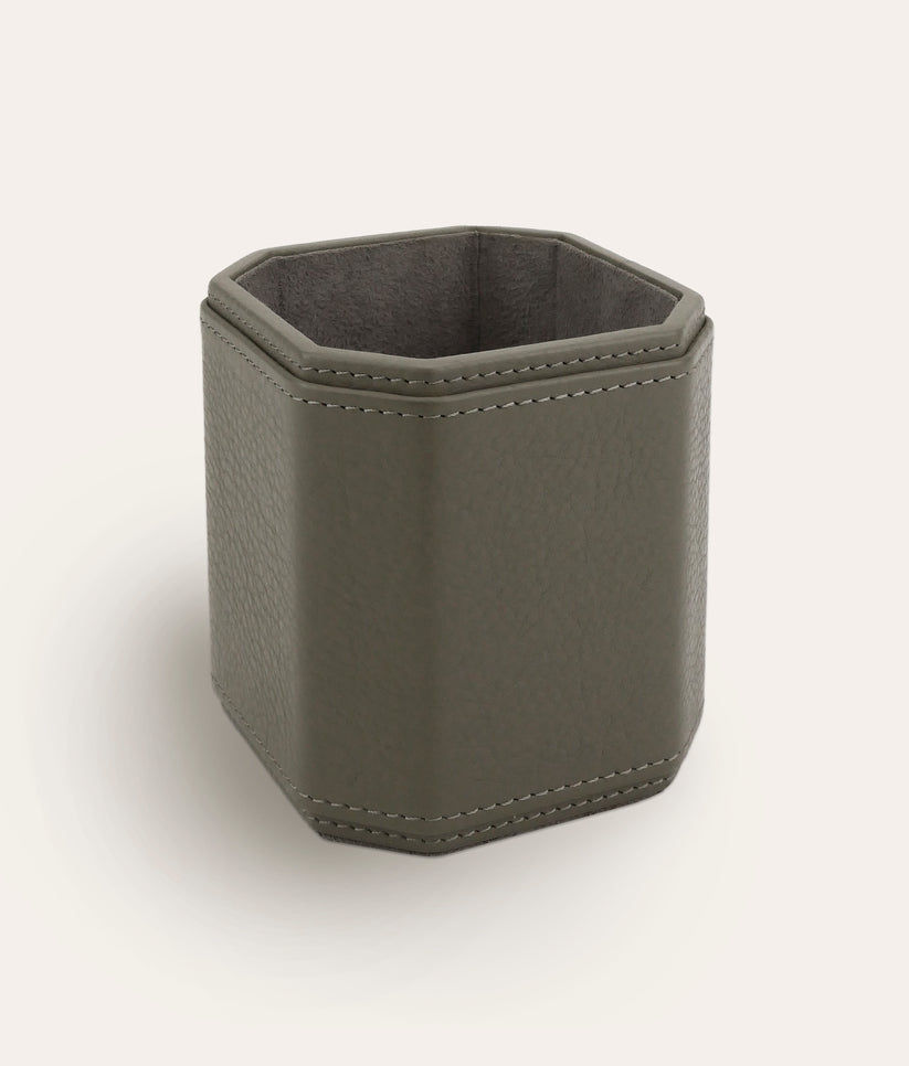 Adler Luxury Leather Pen Pot - Designer Home Office Accessories – Laura ...