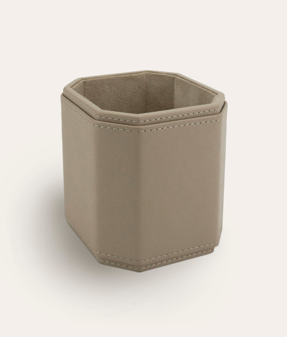 Adler Luxury Leather Pen Pot - Designer Home Office Accessories – Laura ...