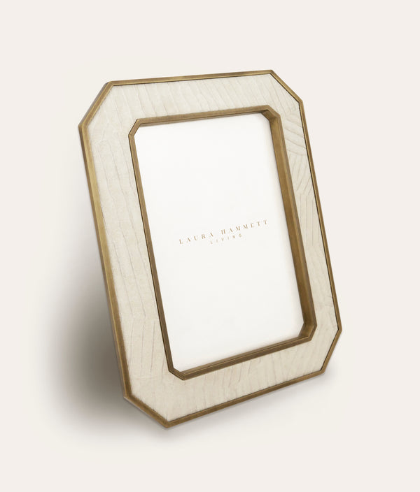 Elemental Luxury Photo Frame, Medium - Ivory - Laura Hammett Luxury ...