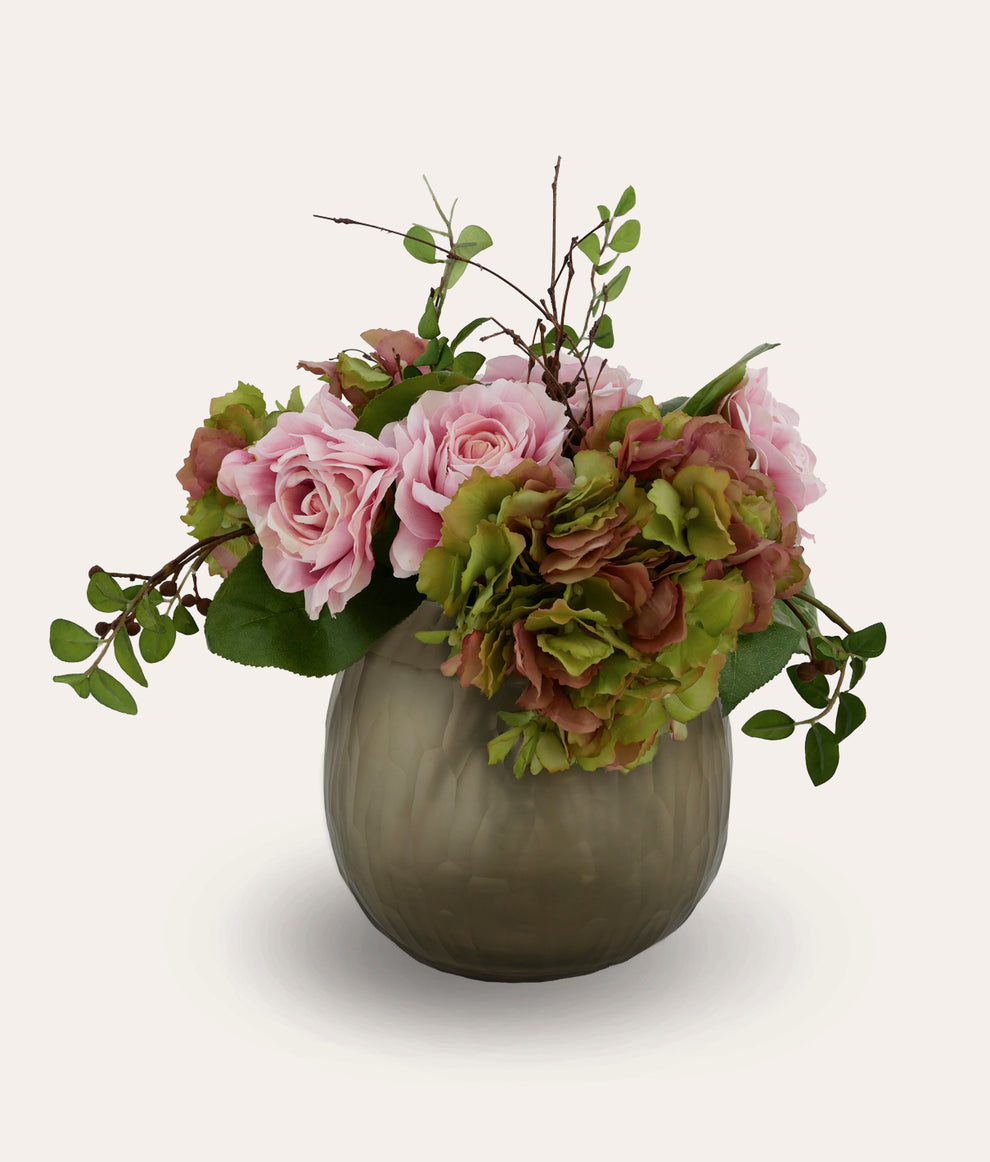 Pink Hydrangea & Rose Bouquet - Small – Laura Hammett Living