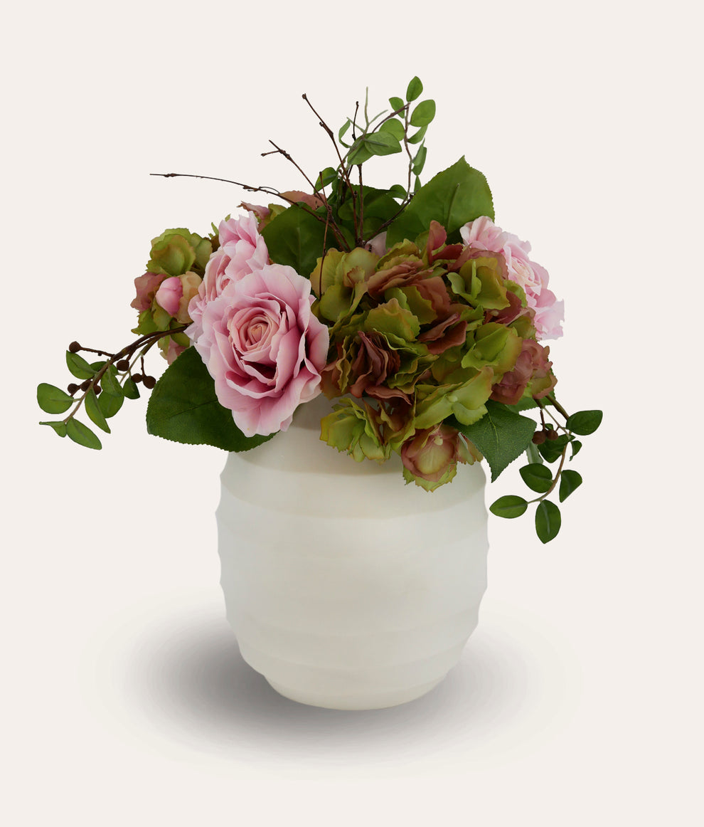 Pink Hydrangea & Rose Bouquet - Small – Laura Hammett Living