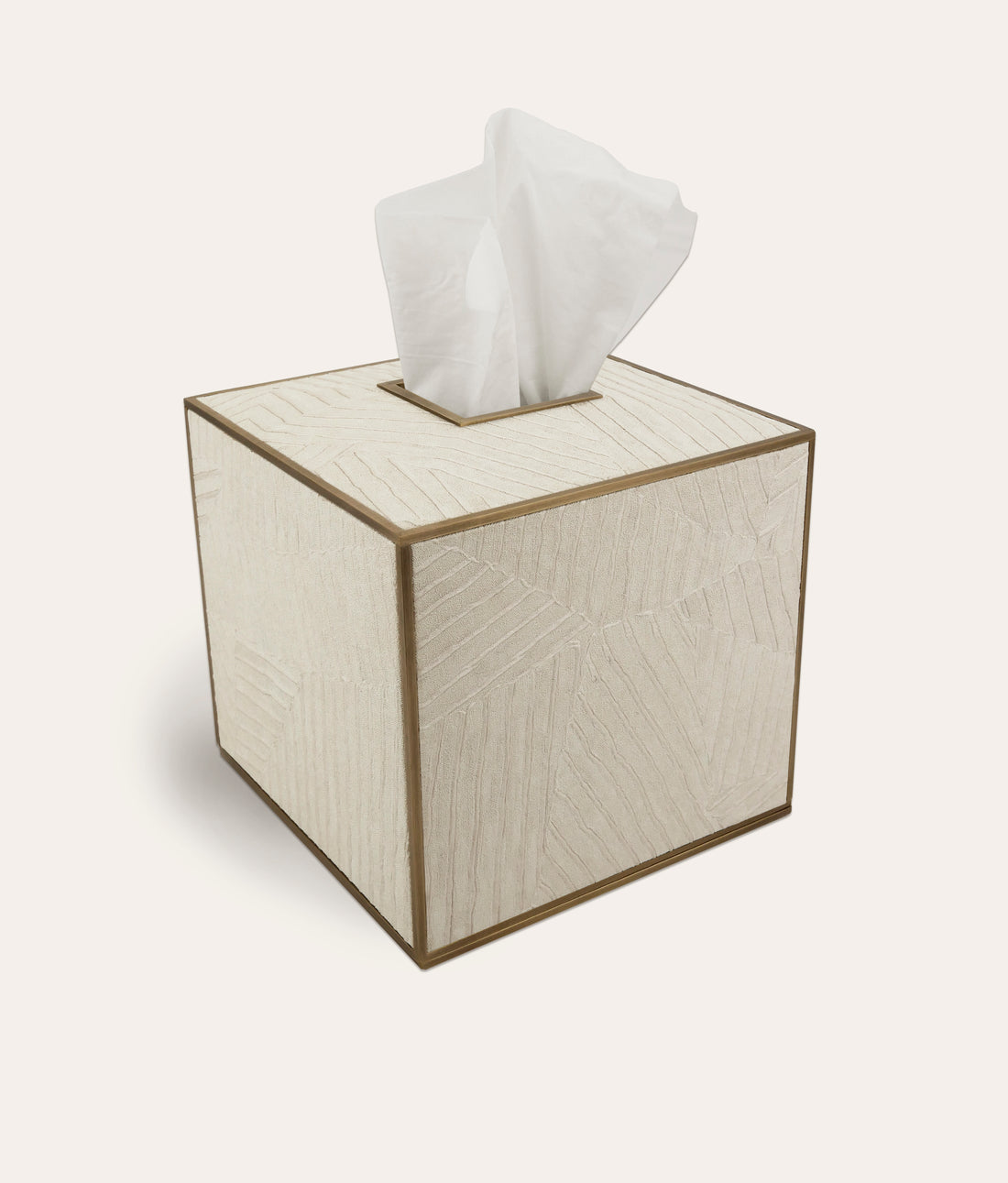 Elemental Tissue Box Square - Ivory - Laura Hammett Luxury Homewares ...